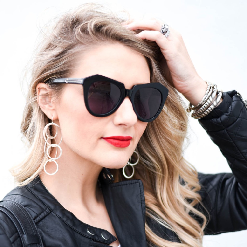 3 Graduated Thin Large Linked Washer Earrings - Morra Designs